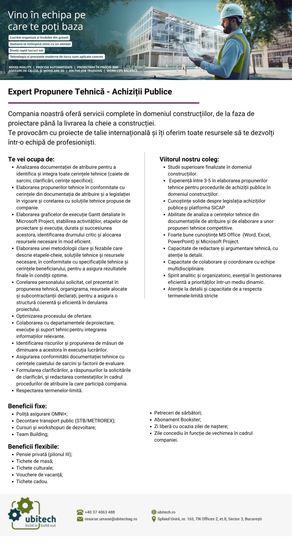 Expert Propunere tehnica Achizitii Publice - Aplica pe eJobs